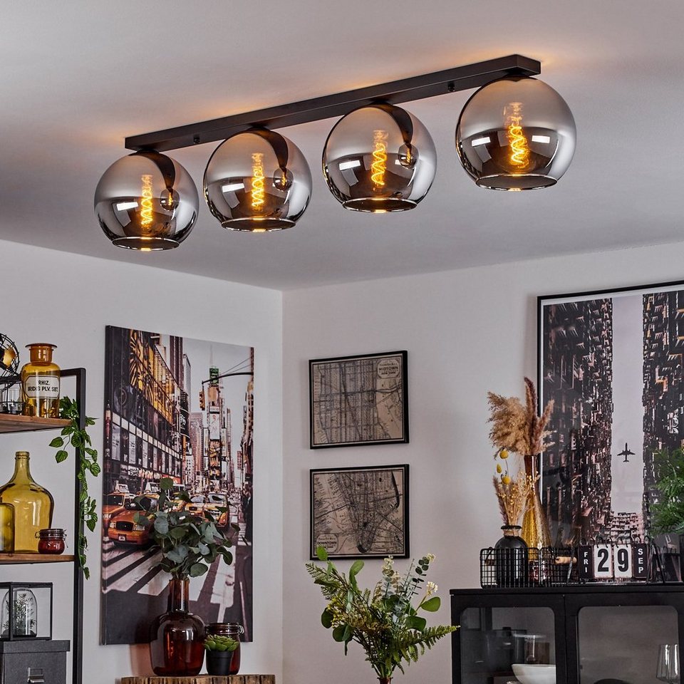Hofstein Deckenleuchte Cesaro Moderne Deckenlampe Aus Metallglas