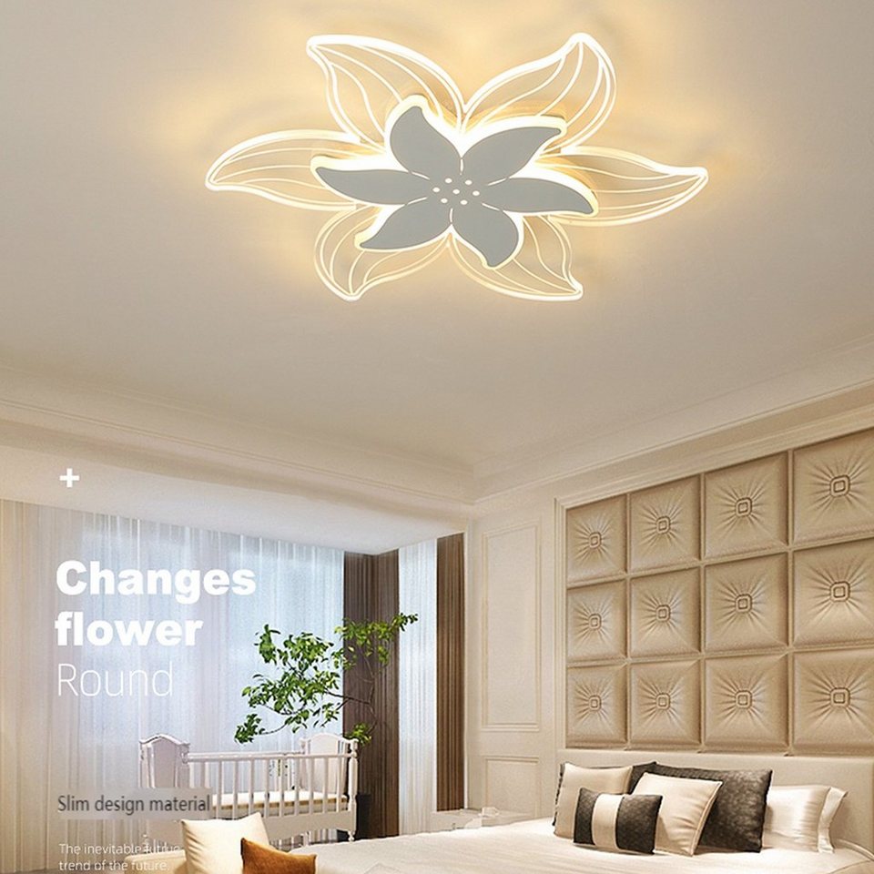 Daskoo Deckenleuchten 25w Blütenform Led Deckenlampe Mit Fernbedienung