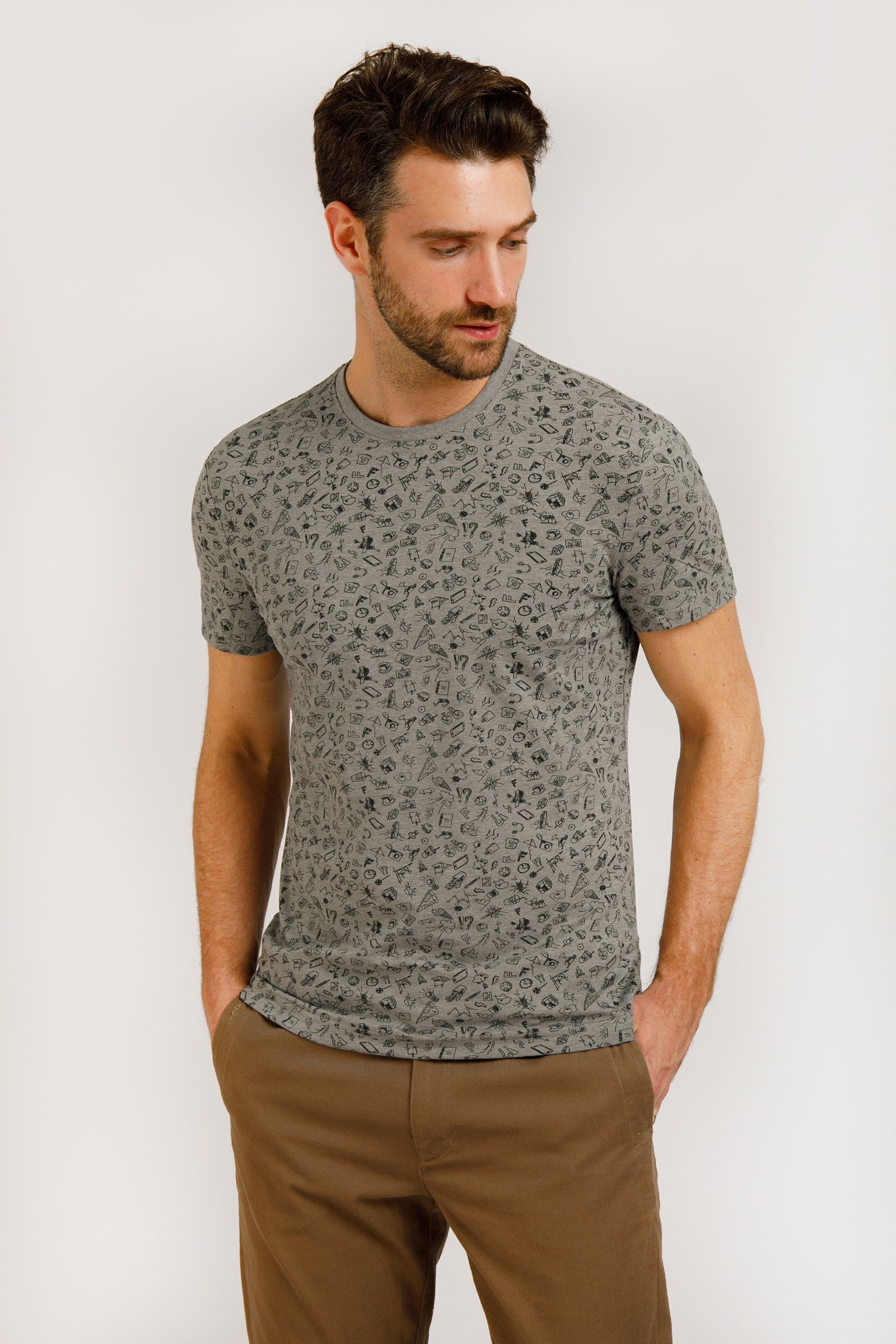 Finn Flare T Shirt Mit Auffälligem Alloverprint Otto