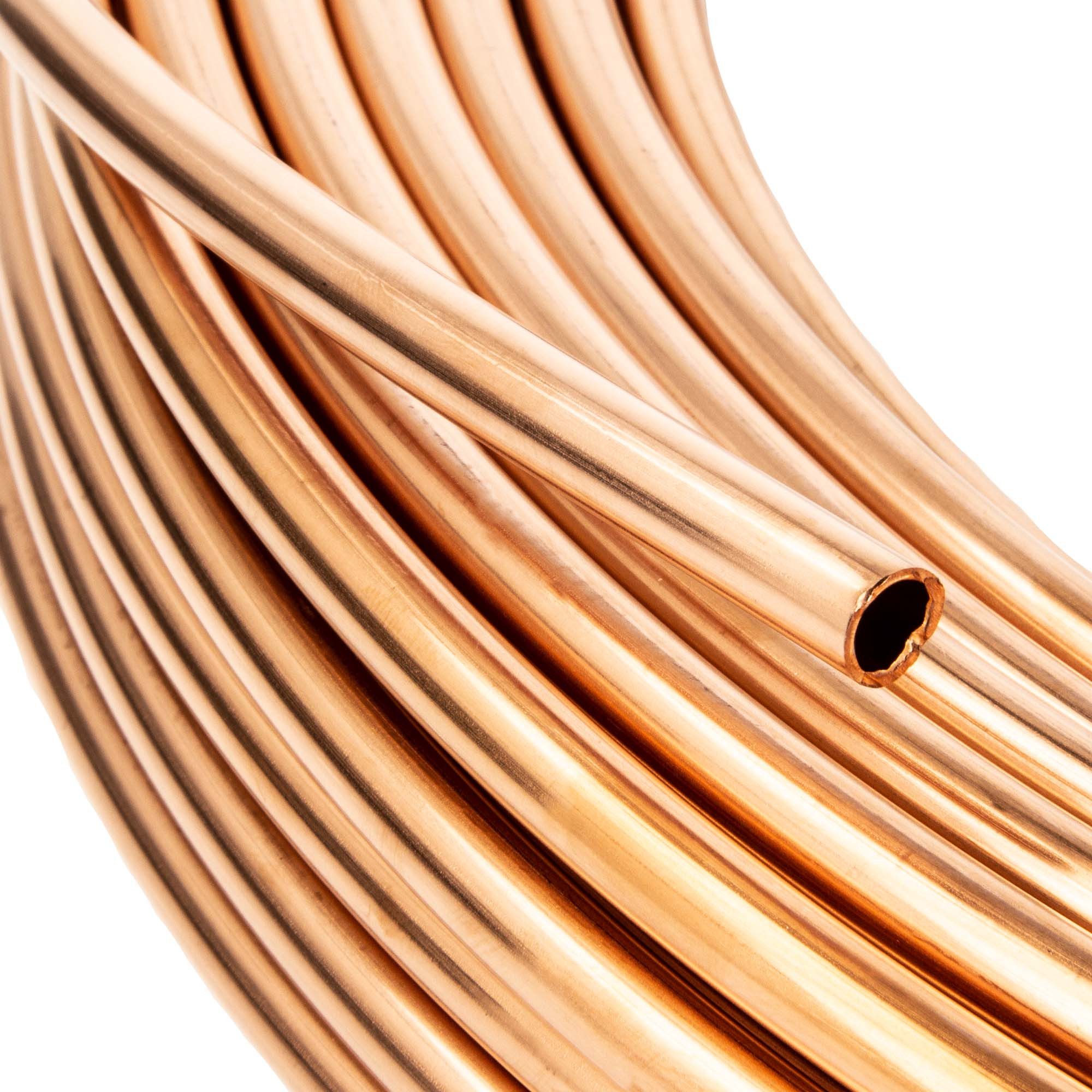 tecuro Kupferrohr Kupferrohr, weich R220, RAL-DVGW - Meterweise, Ø 6 mm x 1,00 mm