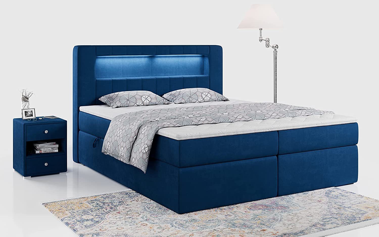 Mks Meble Boxspringbett Gold5 Kopfteil Mit Led