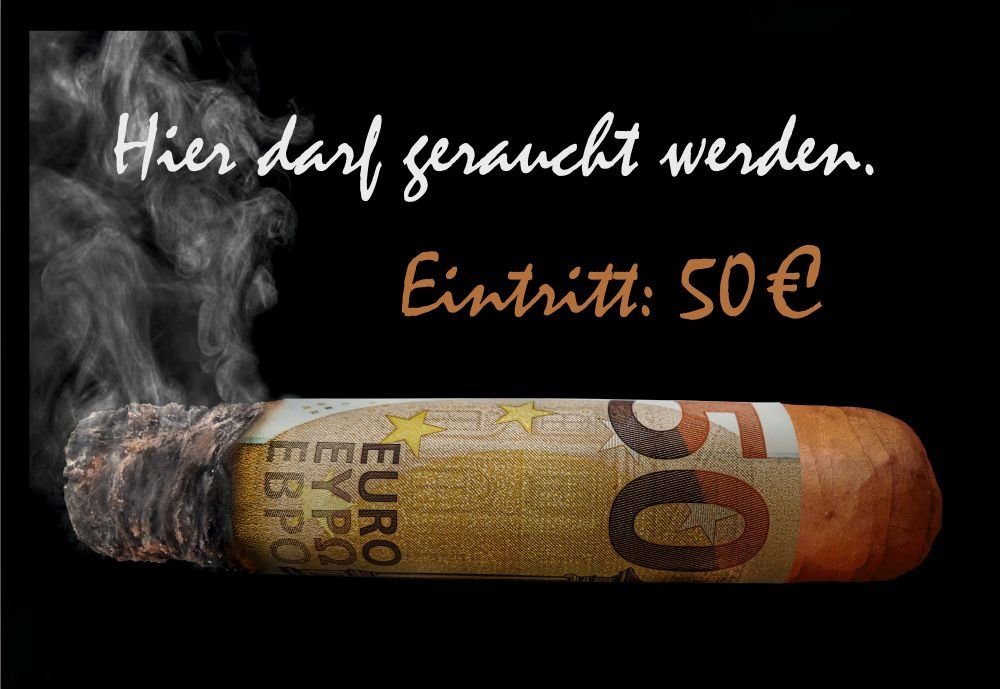 Fußmatte Schmutzfangmatte Hier darf geraucht werden F963, Ladreas, 60x40