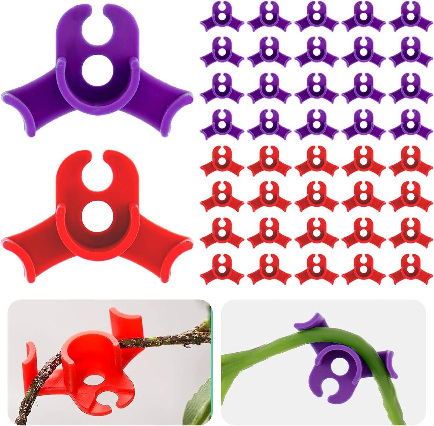 Grow Expert Gartenpflege-Set 40 Stück Pflanzenbieger Winkel Grow LST Clips für Low Stress