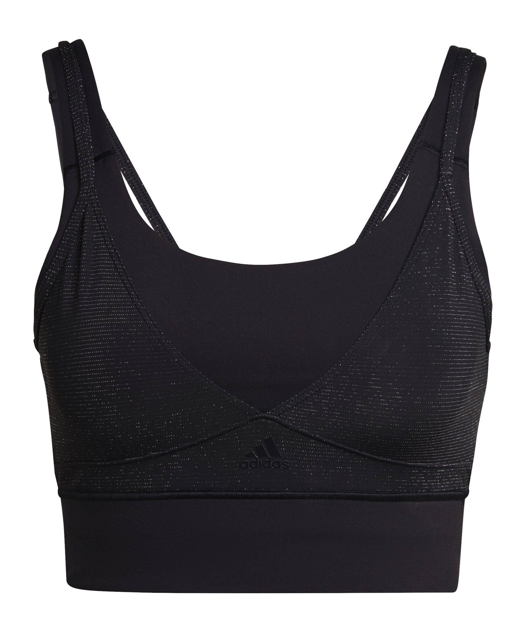 adidas Performance Sport-BH Powerimpact Training Medium-Support Shiny ...