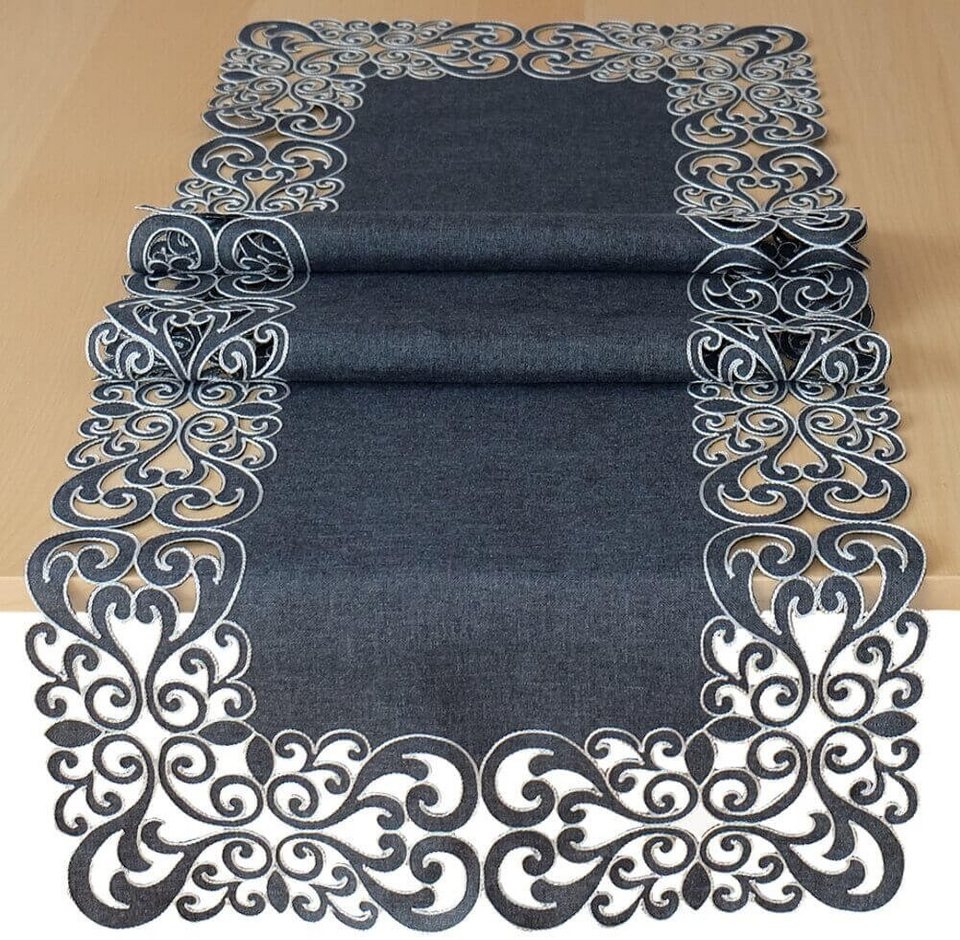 Matches21 Home And Hobby Tischdecke Tischläufer Mitteldecken Stickerei