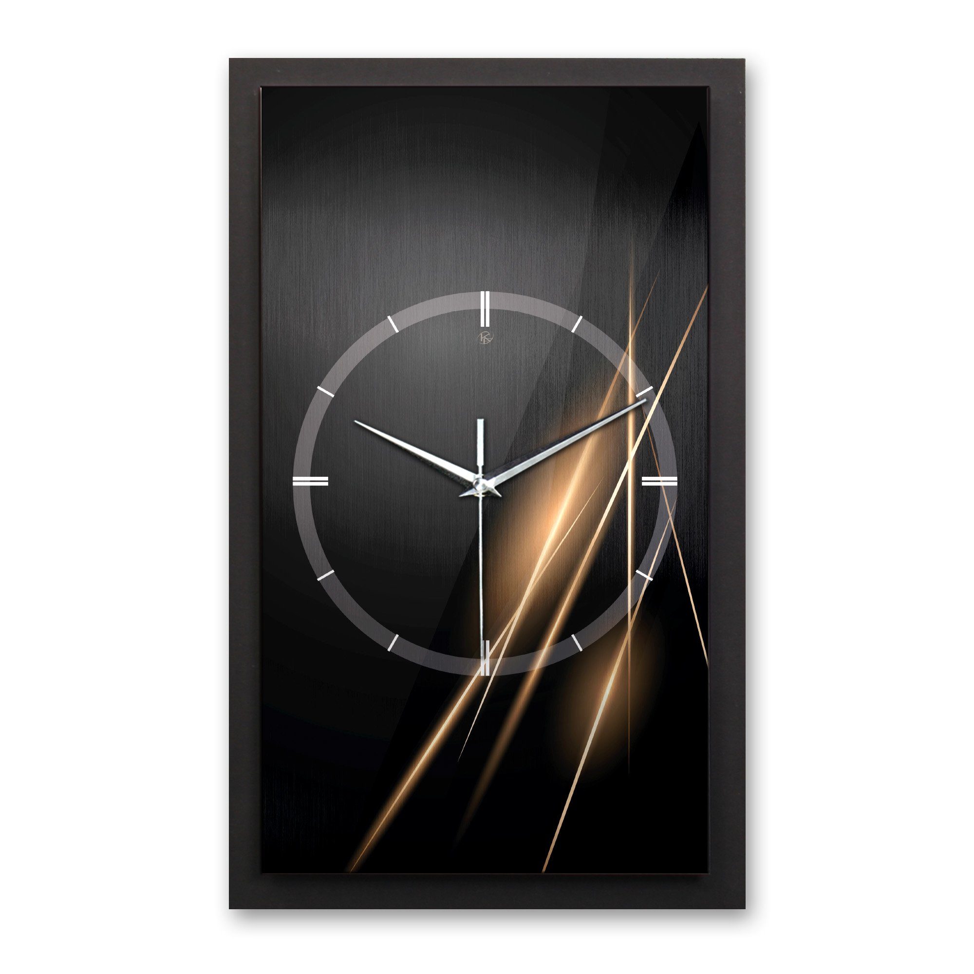 Kreative Feder Wanduhr Golden Lights 3d Designer Wanduhr Lautlose
