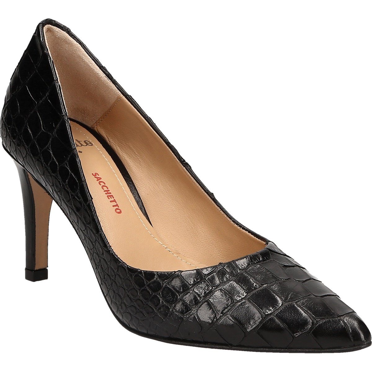 Perlato 10509 Pumps, Obermaterial: Leder in Reptiloptik
