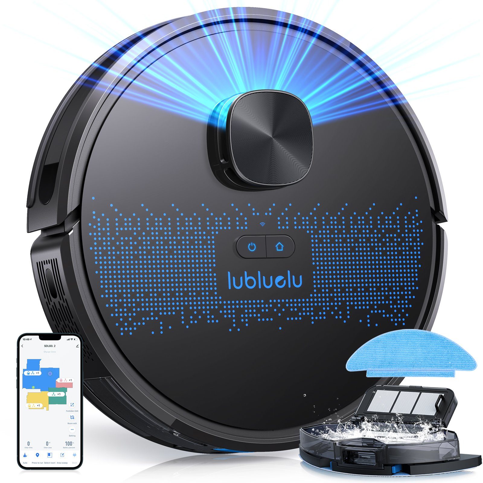 Oyajia Nass Trocken Saugroboter Lidar Lasernavigation Saug Und
