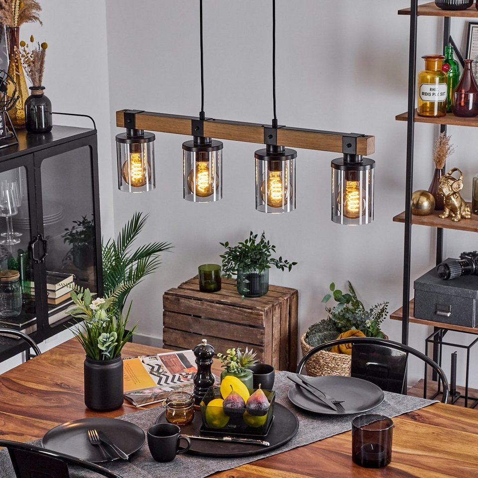 Hofstein Pendelleuchte Ramera Moderne Hängelampe Aus Metallholz