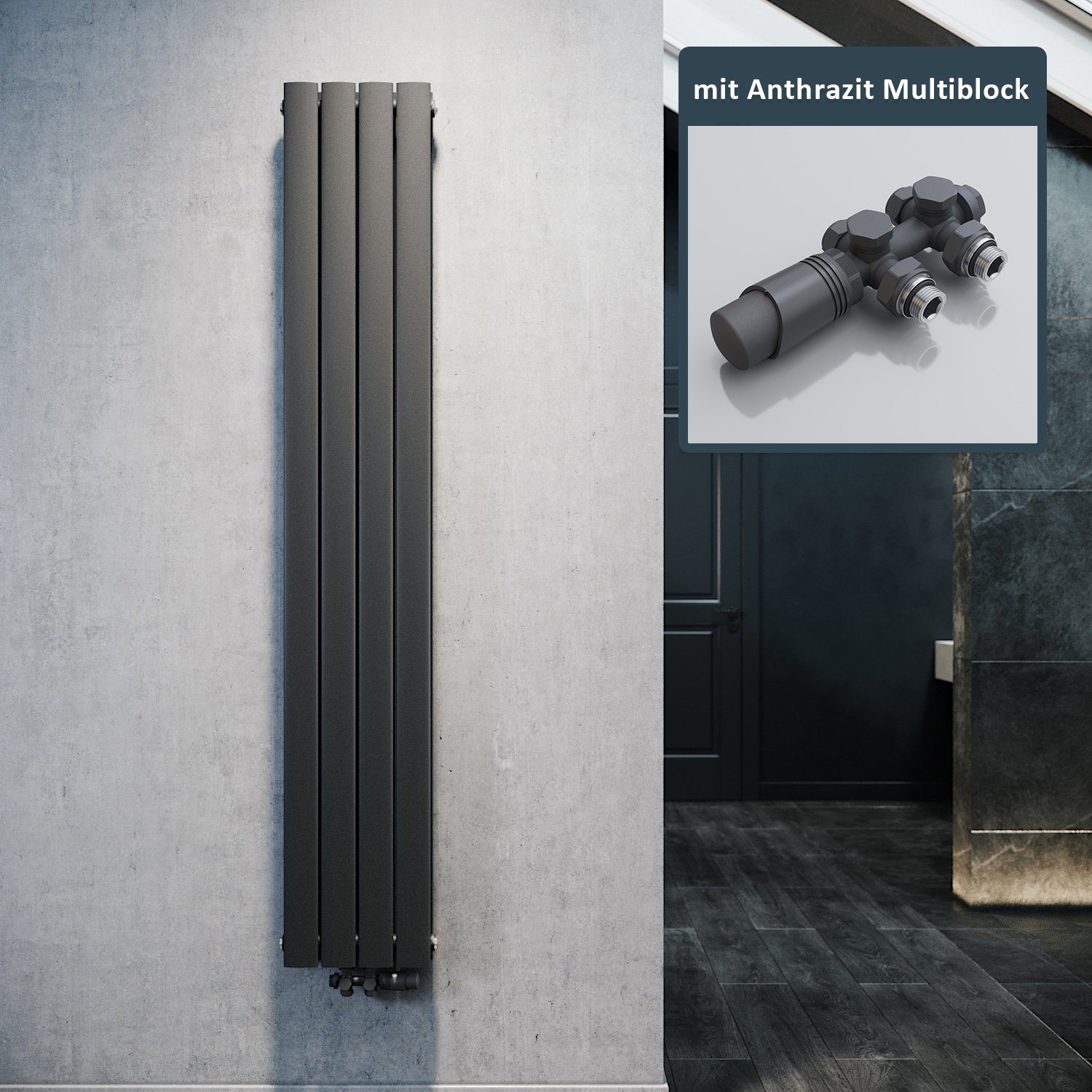 ELEGANT Heizkörper Design Flachheizkörper mit Multiblock,Einlagig ...
