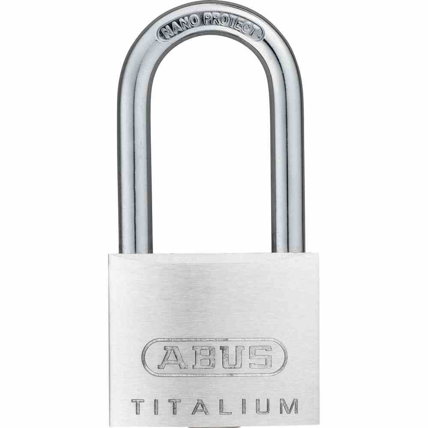 ABUS Vorhängeschloss Titalium-Vorhangschloss 64TI40HB40 aus TITALIUM, Lock-Tag