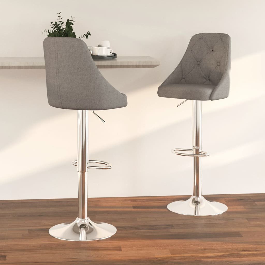 vidaXL Barhocker Barhocker 2 Stk. Dunkelgrau Stoff (2 St)