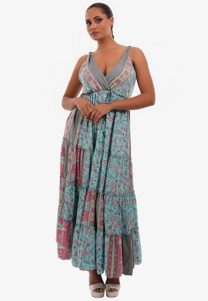 Yc Fashion And Style Maxikleid Boho Maxikleid Mit Patchwork Mit