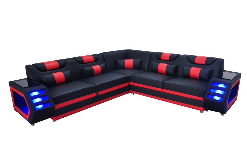 Jvmoebel Ecksofa Design Leder Polster Sitz Ecke Leder Polster Eck