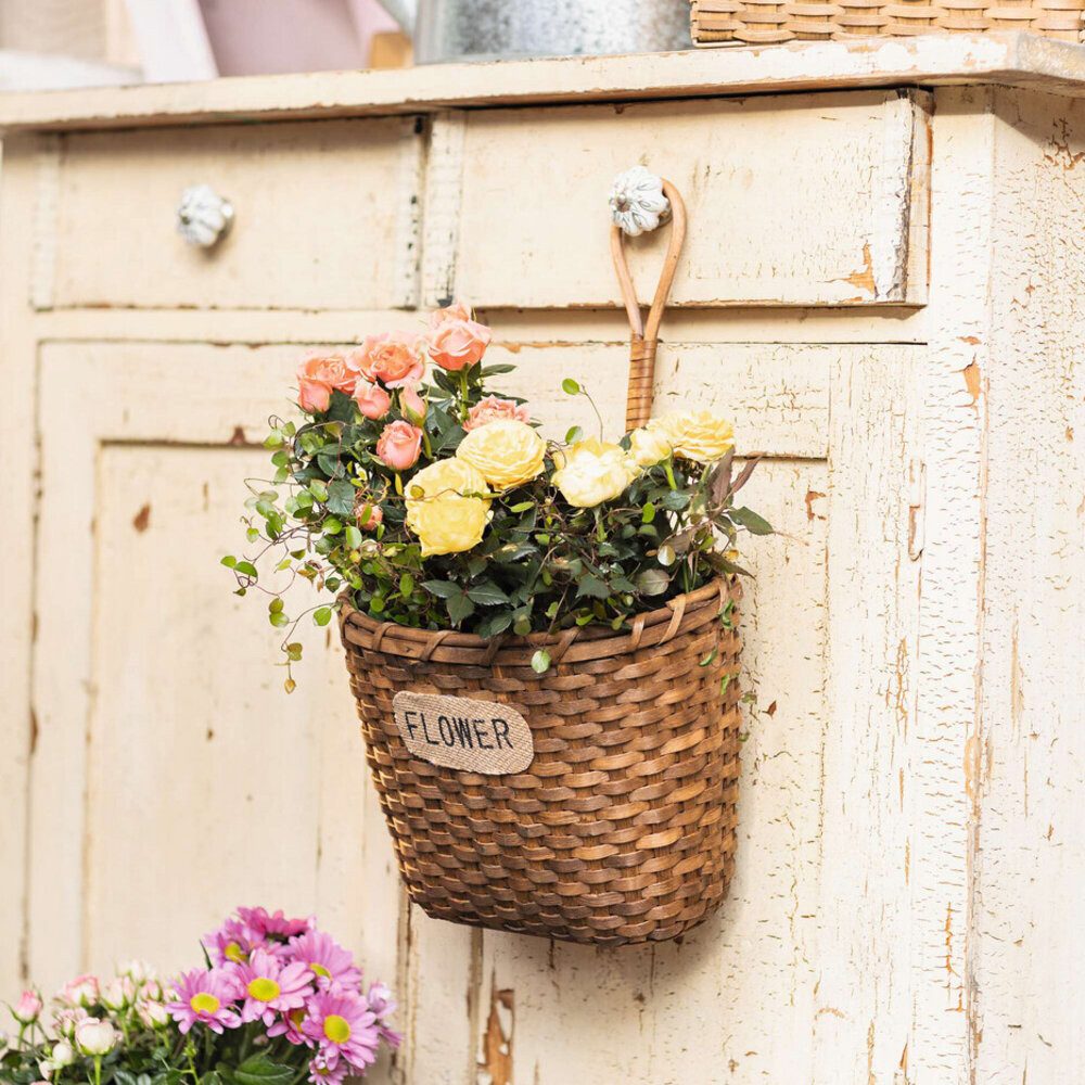 Home Trends24de Pflanzkübel Hängepflanzer Pflanzampel Pflanzkorb Braun