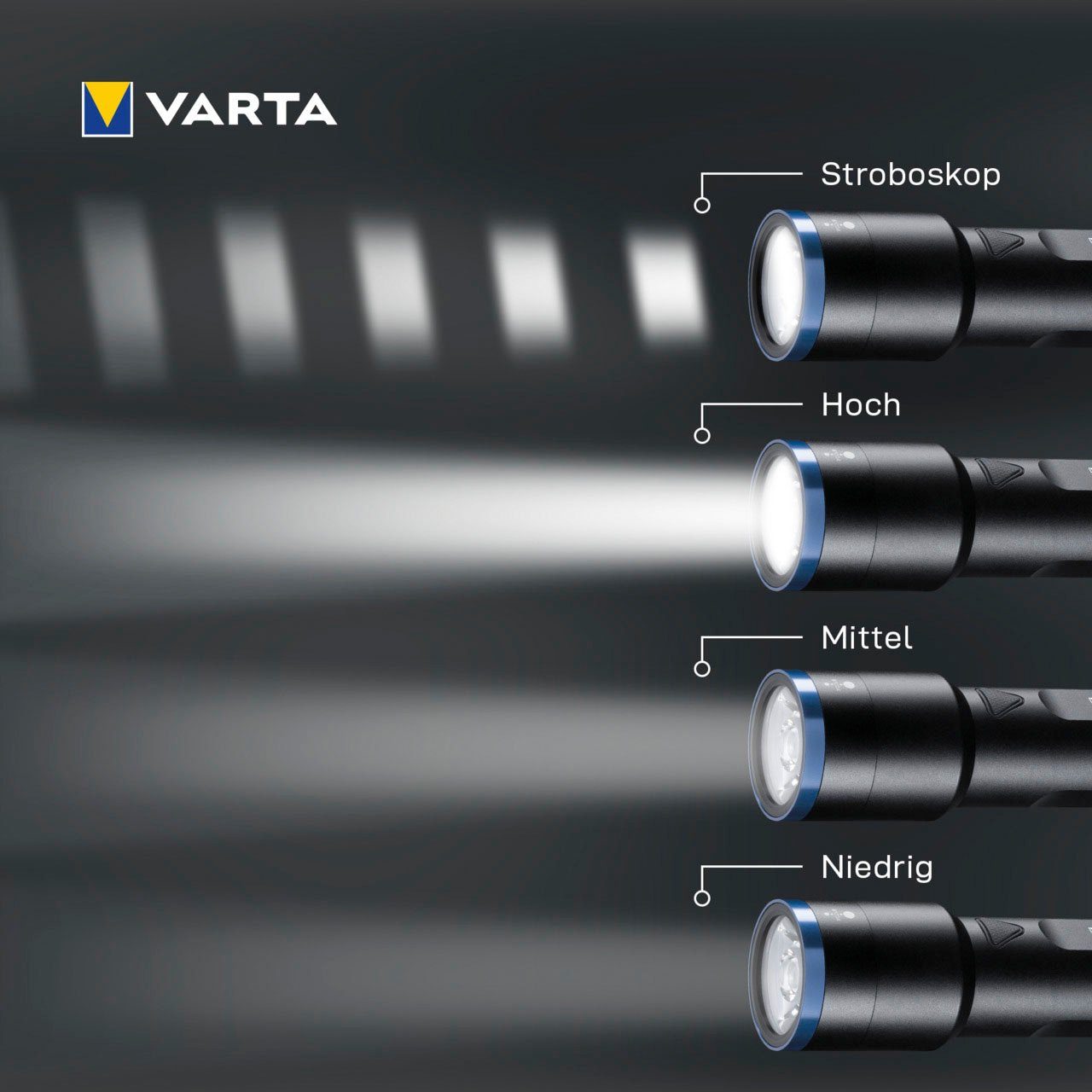 VARTA Taschenlampe Night Cutter F40 Premium (Set), 1000 Lumen ...