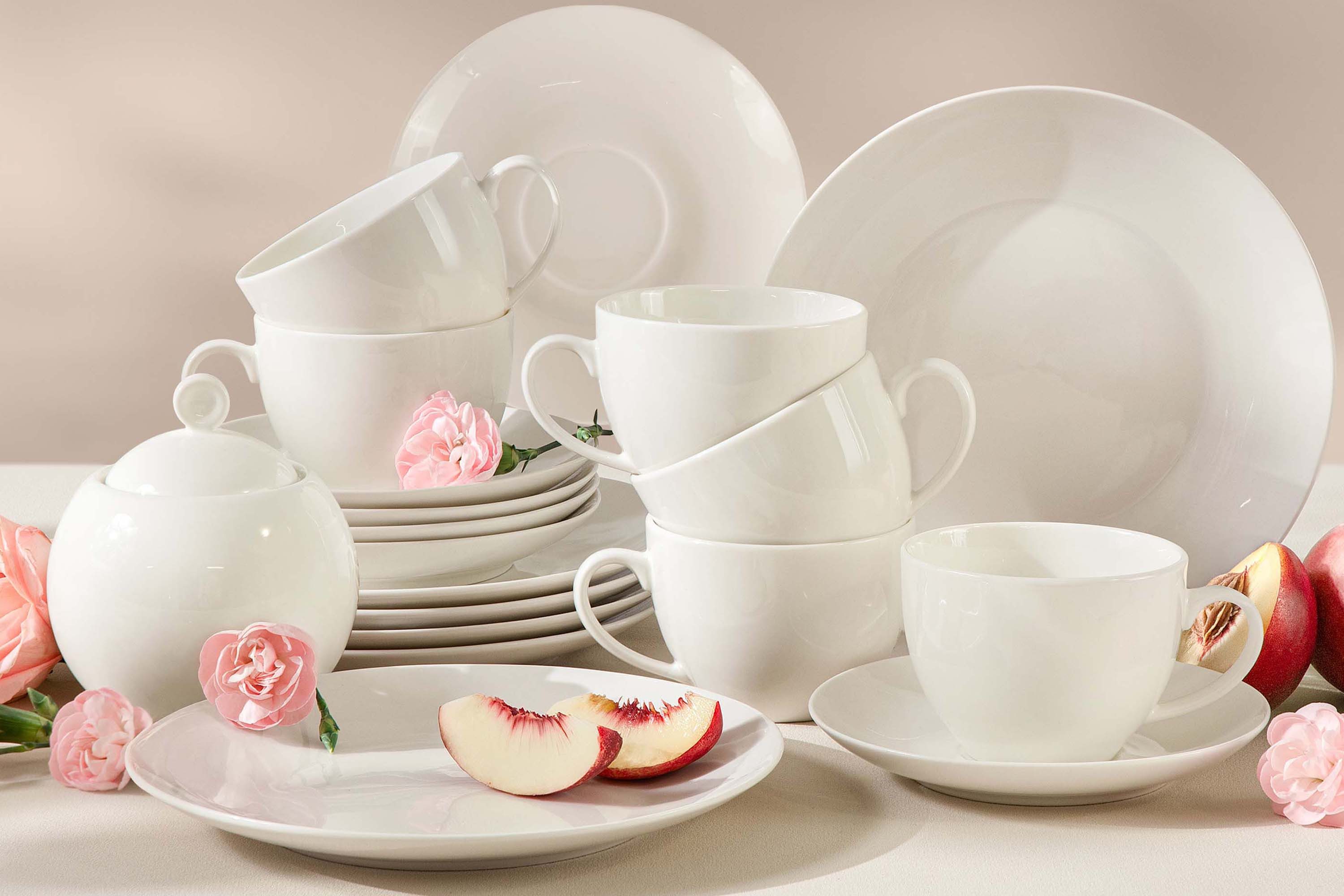 Konsimo® Kaffeeservice Ad Bella Kaffeetassen Set Mit Zuckerdose