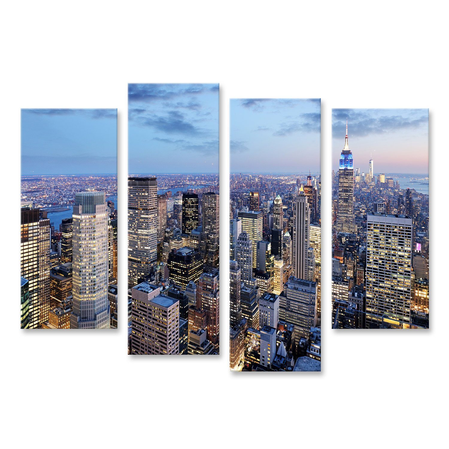 islandburner Leinwandbild Bild auf Leinwand New York City In Der Nacht Manhattan Usa Wandbild L