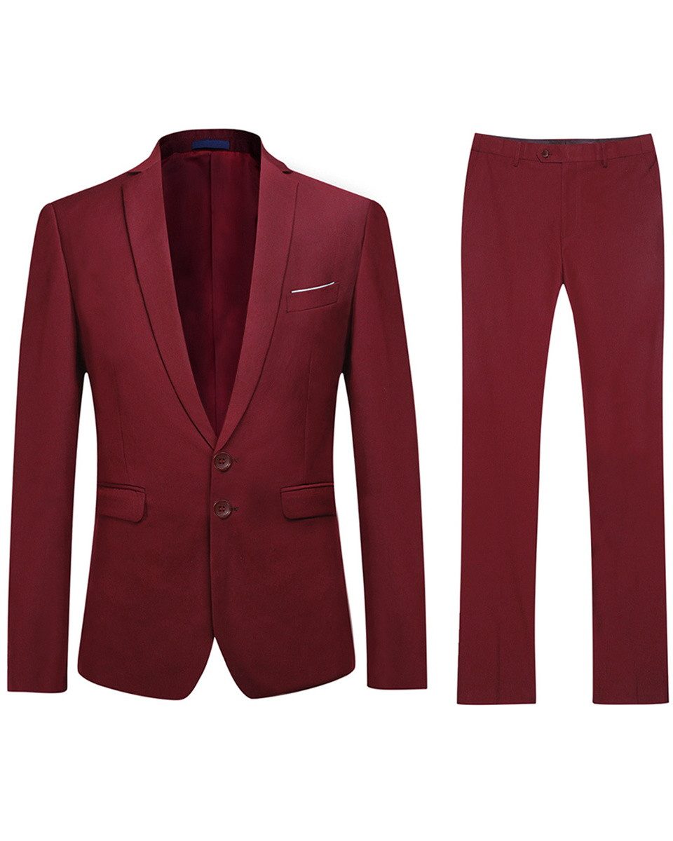 Allthemen Anzug (2 tlg) Herren Slim Fit Anzüge Modern Herrenanzug für Business