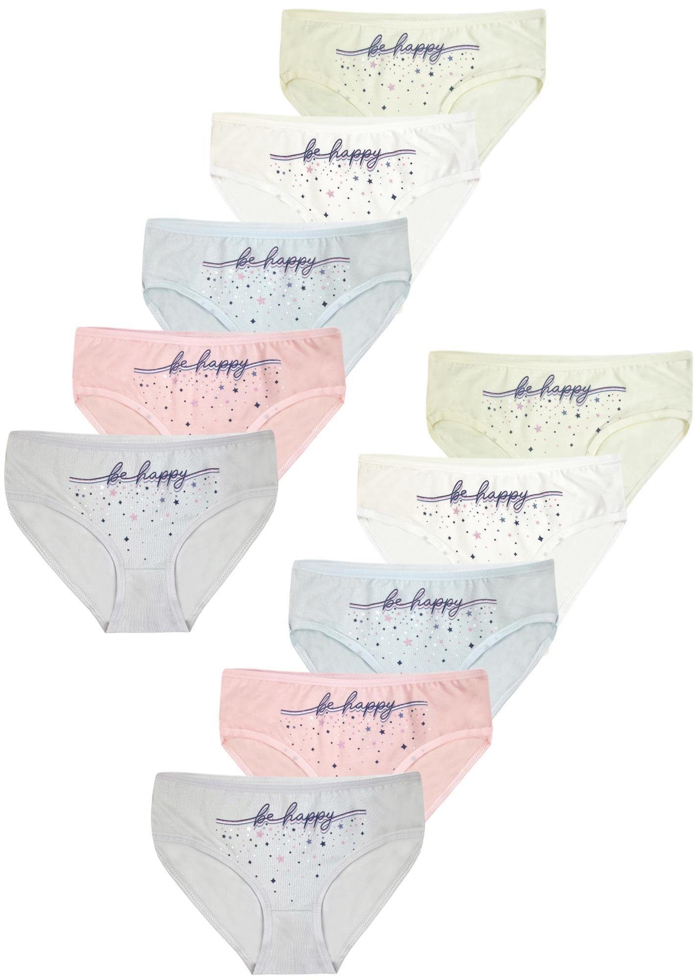 Loreza Slip 10 Mädchen Kinder Slips Baumwolle Unterhosen Unterwäsche 92
