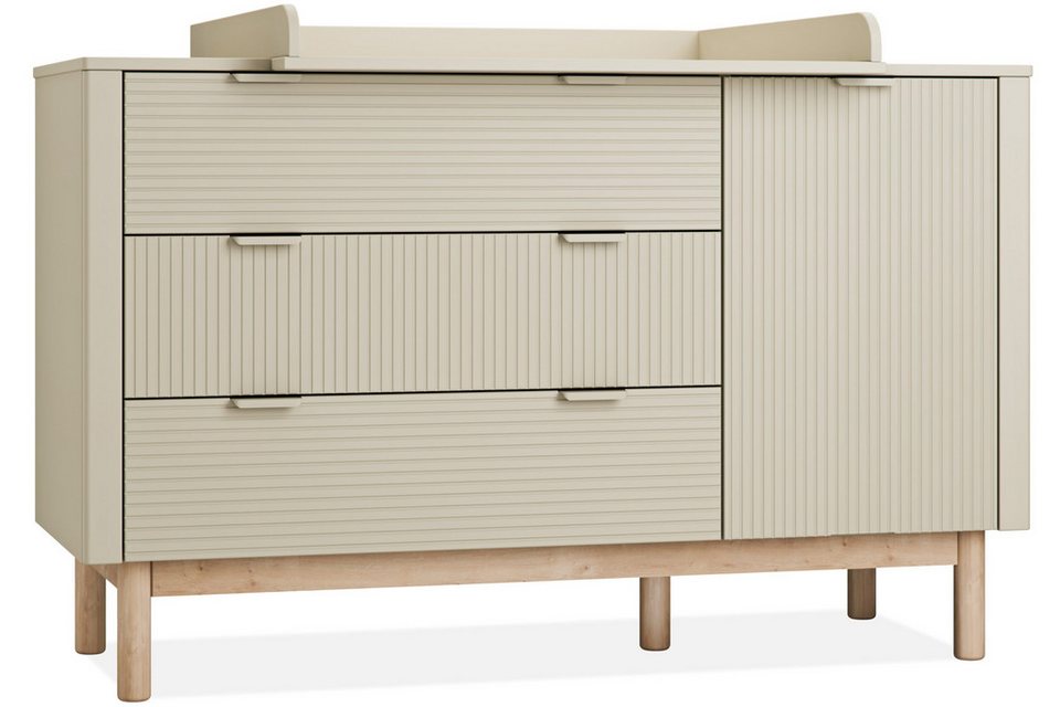 Konsimo® Wickelkommode Lotti Kommode Mit Wickeltisch Kombikommode