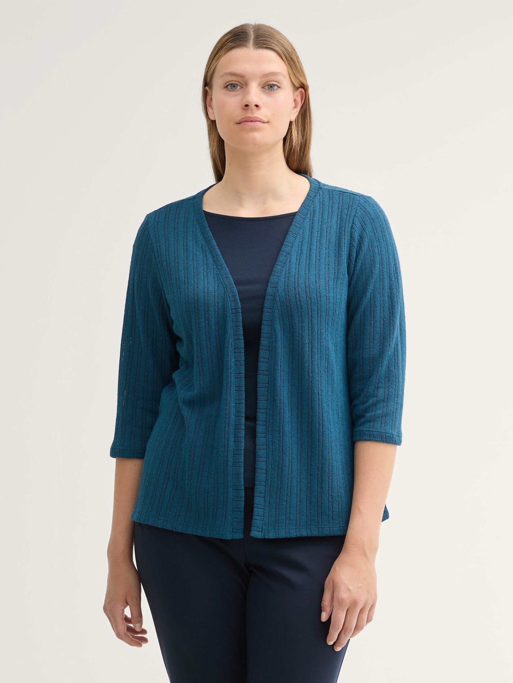 TOM TAILOR PLUS 3/4-Arm-Shirt Plus Size - 3/4 Arm Cardigan