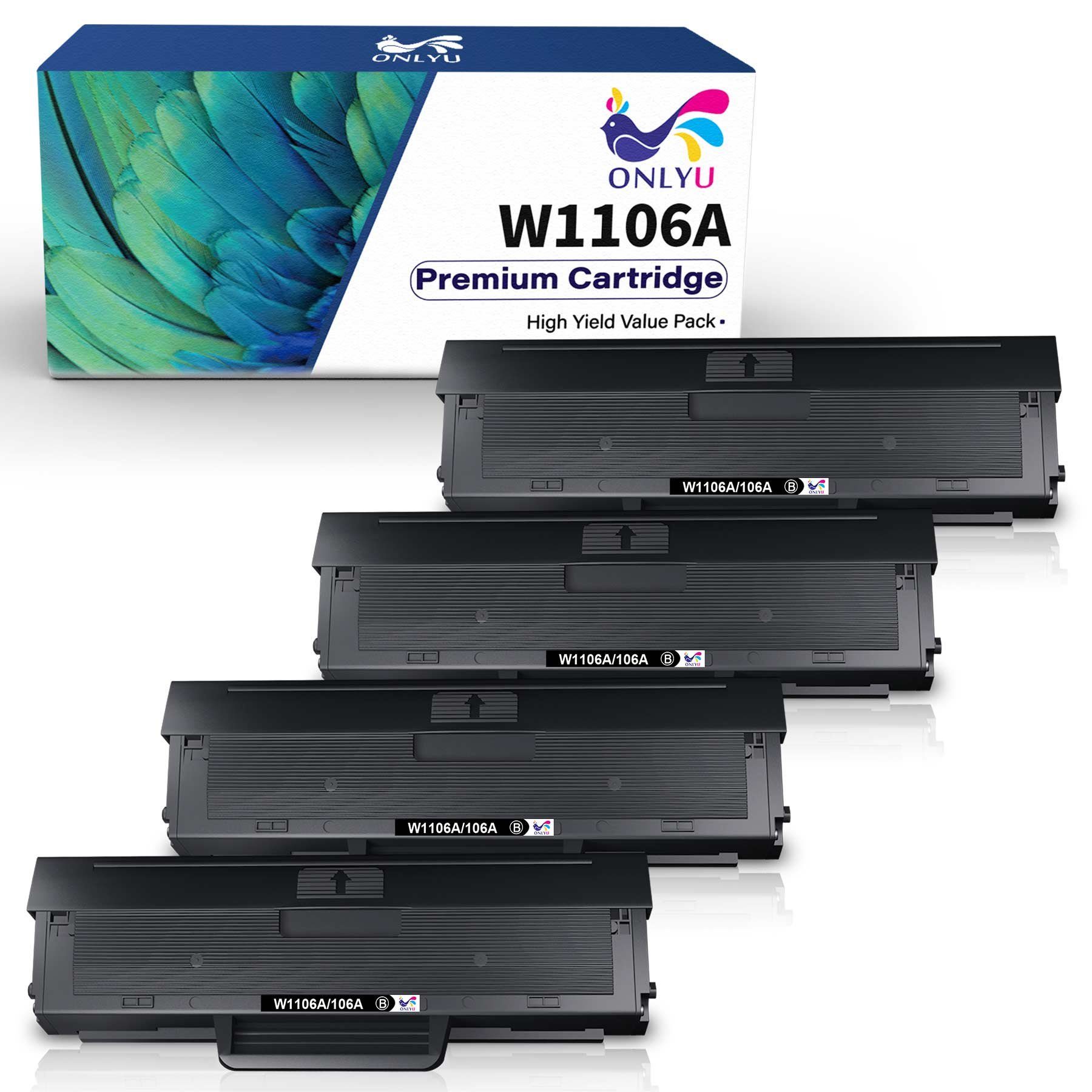 ONLYU Tonerkartusche »Mit chip multipack ersetzt HP 106A 106 A W1106A W ...