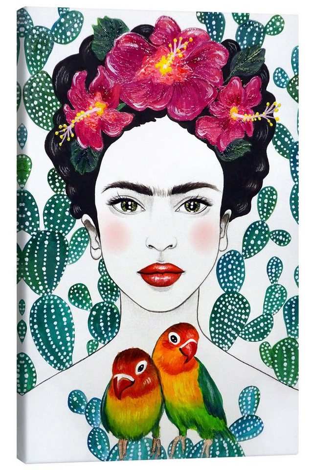 Posterlounge Leinwandbild Mandy Reinmuth Frida Kahlo Lovebirds