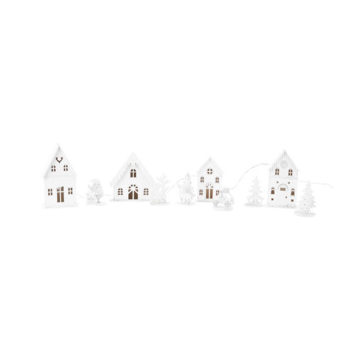 Home And Styling Collection Weihnachtsfigur Led Häuschen 4er Set Deko