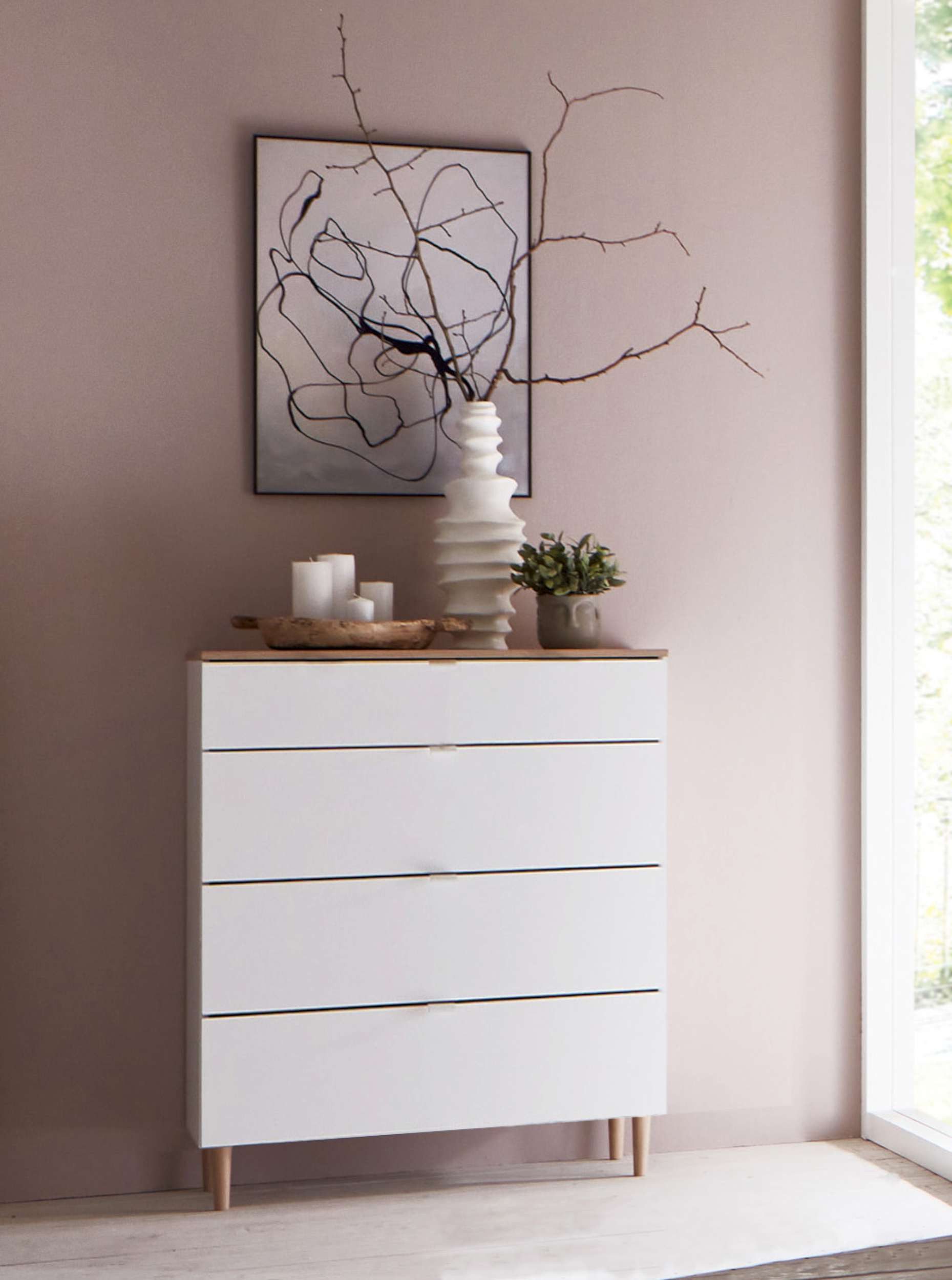 99rooms Kommode Skane Sideboard Schubladenkommode Mit 4 Schubladen