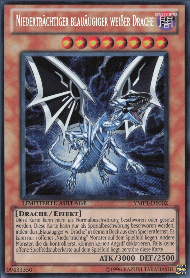 Recollectibles Sammelkarte Yugioh Niederträchtiger Blauäugiger Weißer