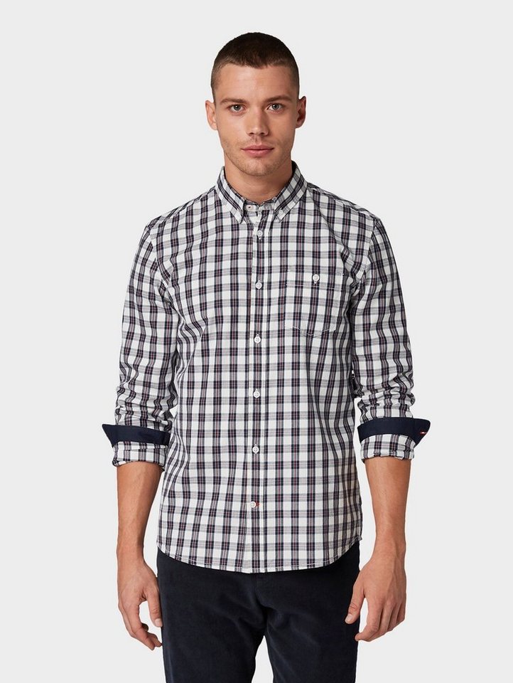 Tom Tailor Langarmhemd Kariertes Hemd Aus Twill Online Kaufen Otto