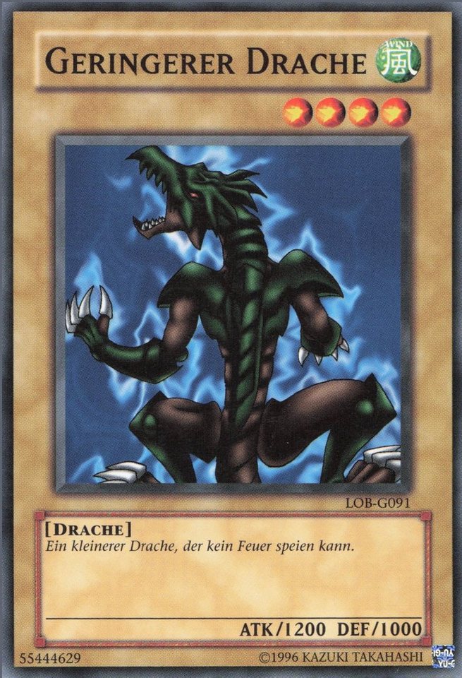 Recollectibles Sammelkarte Yugioh Karte Geringerer Drache V 1 Deutsch