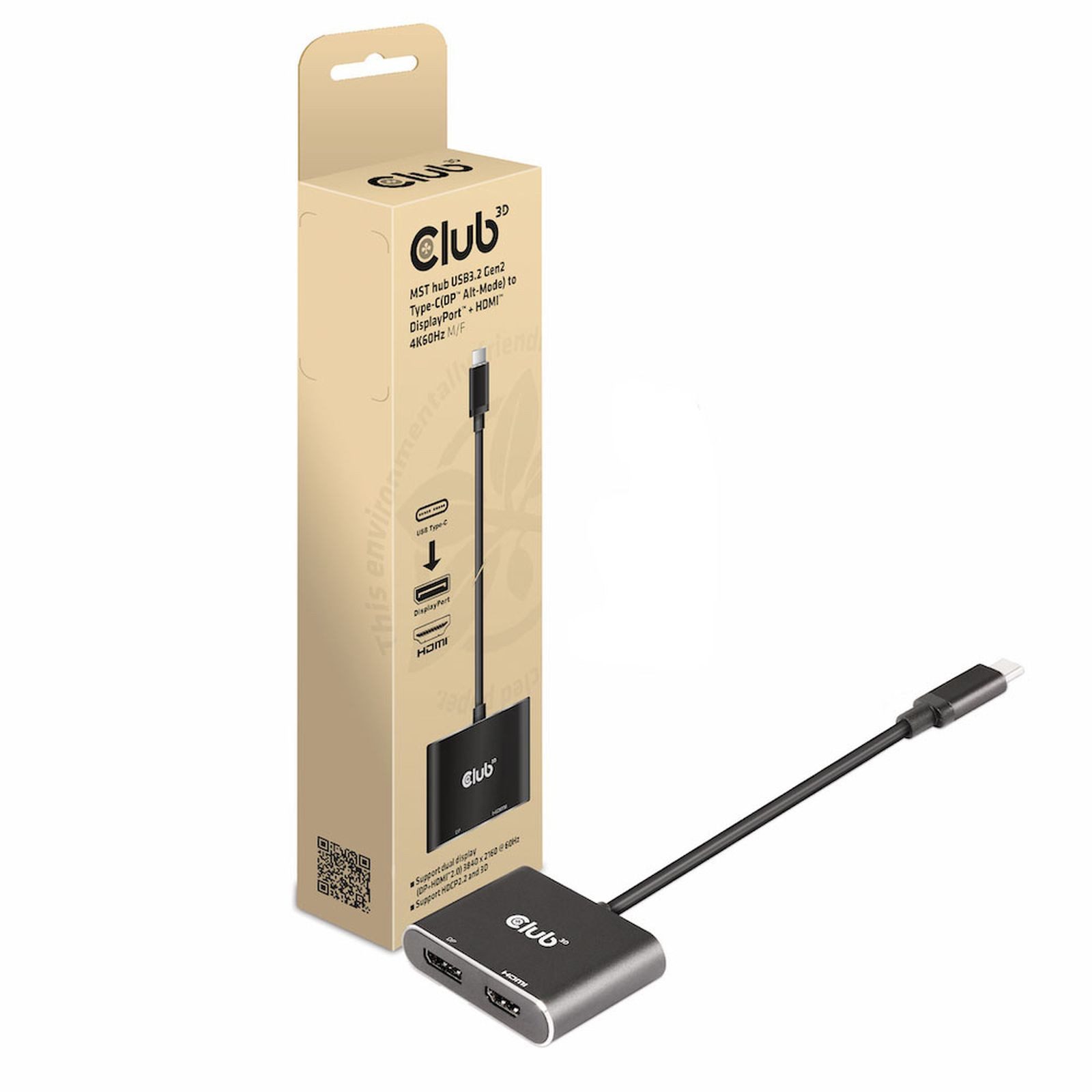 CLUB3D Laptop-Dockingstation CLUB3D USB-C® to Triple DisplayPort™ MST ...