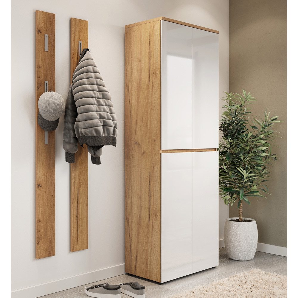 Lomadox Garderoben-Set CALOVETO-01, (Spar-Set, 0-St), Garderoben Set in Navarra Eiche Nb. mit ...