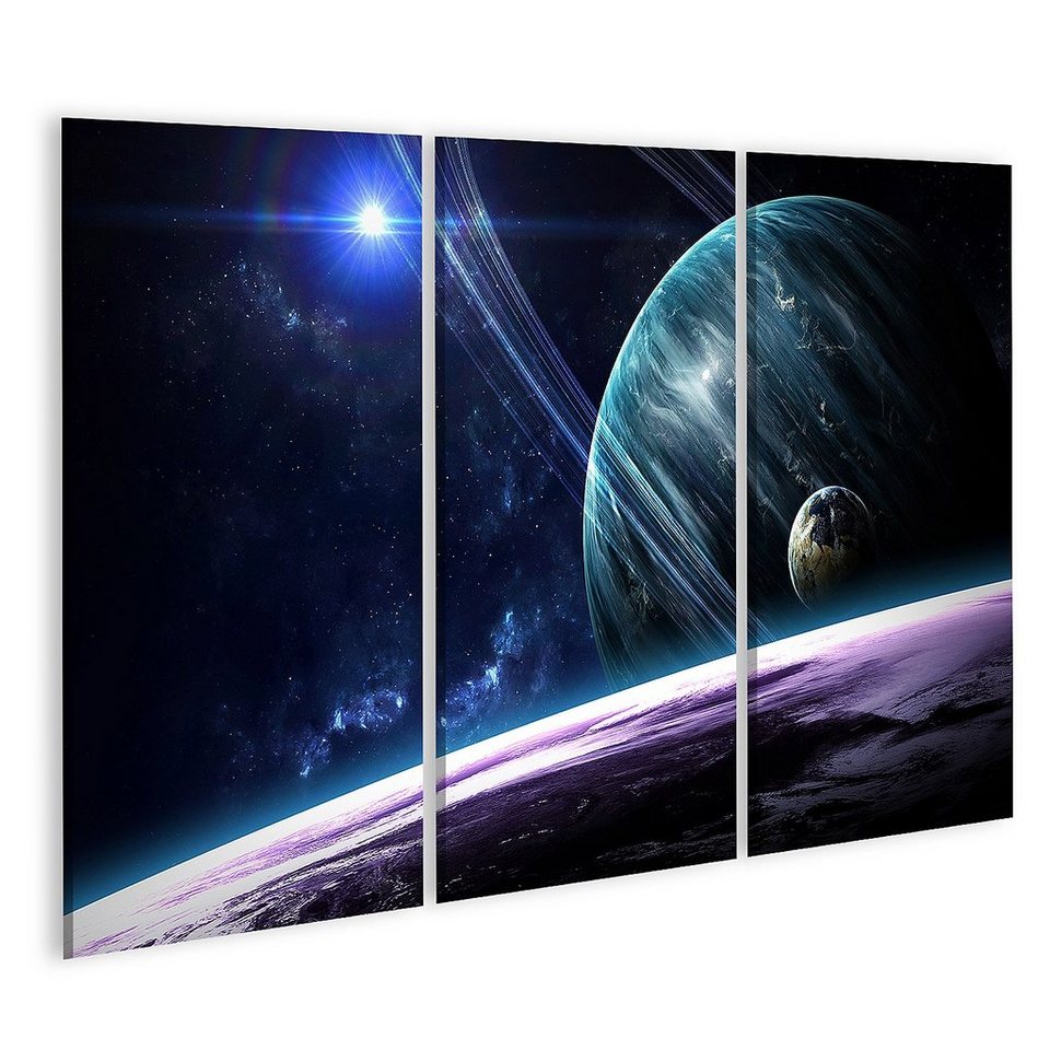 Islandburner Leinwandbild Bild Auf Leinwand Universum Planeten Sternen