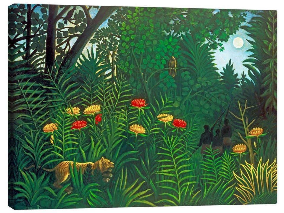 Posterlounge Leinwandbild Henri Rousseau Exotische Landschaft Mit