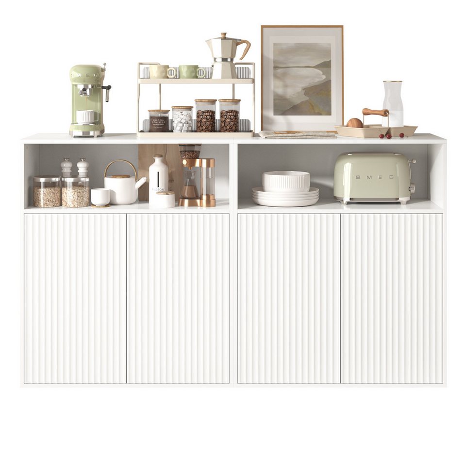 Rutaqian Sideboard Sideboard Aufbewahrungsschrank Mit Magnetischer Tür