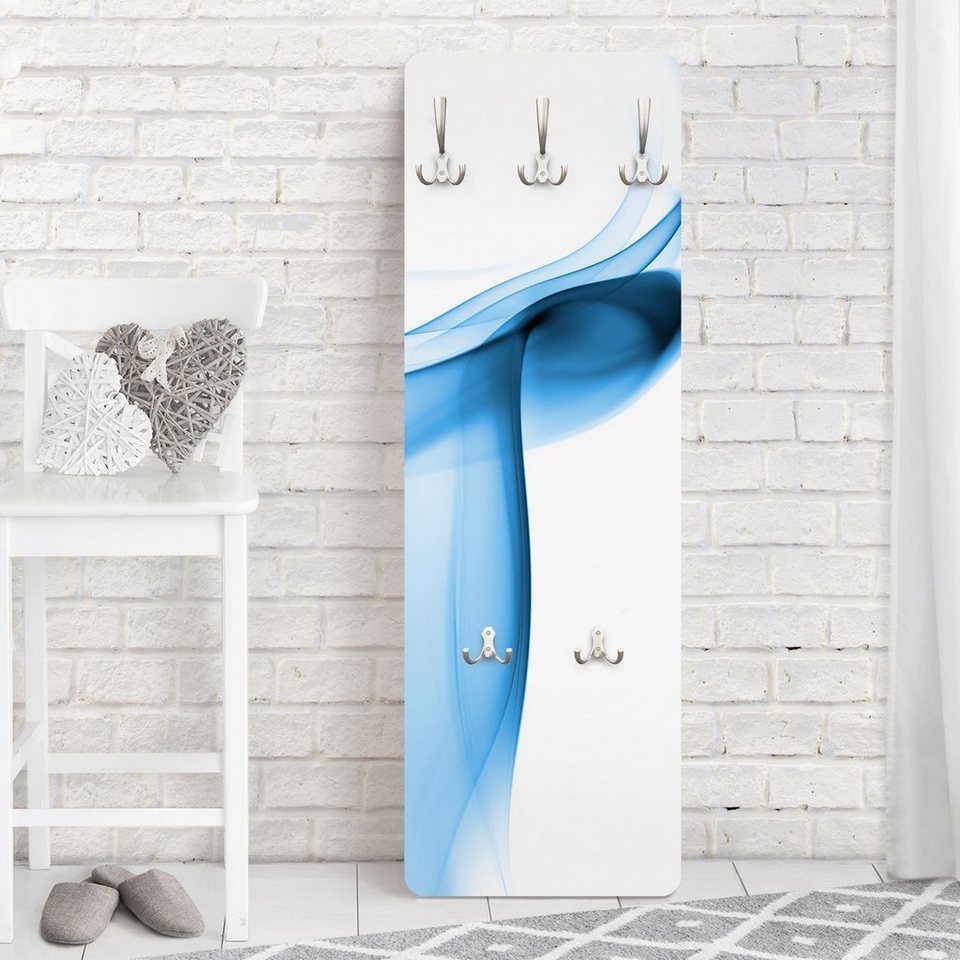 Bilderdepot24 Garderobenpaneel Design Abstrakt Kunst Muster Blue Luxury