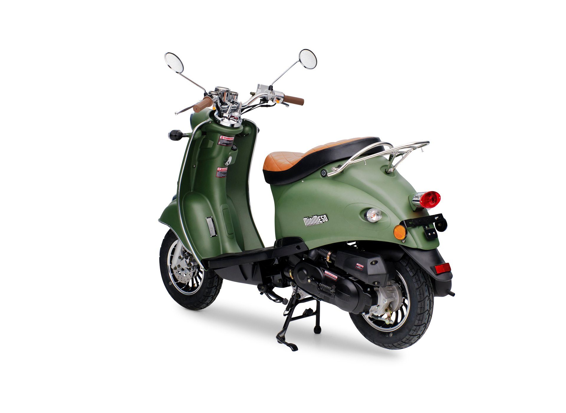 Burnout Motorroller Retroroller MiniMe Grün 50ccm Euro5 EFI Motorroller ...