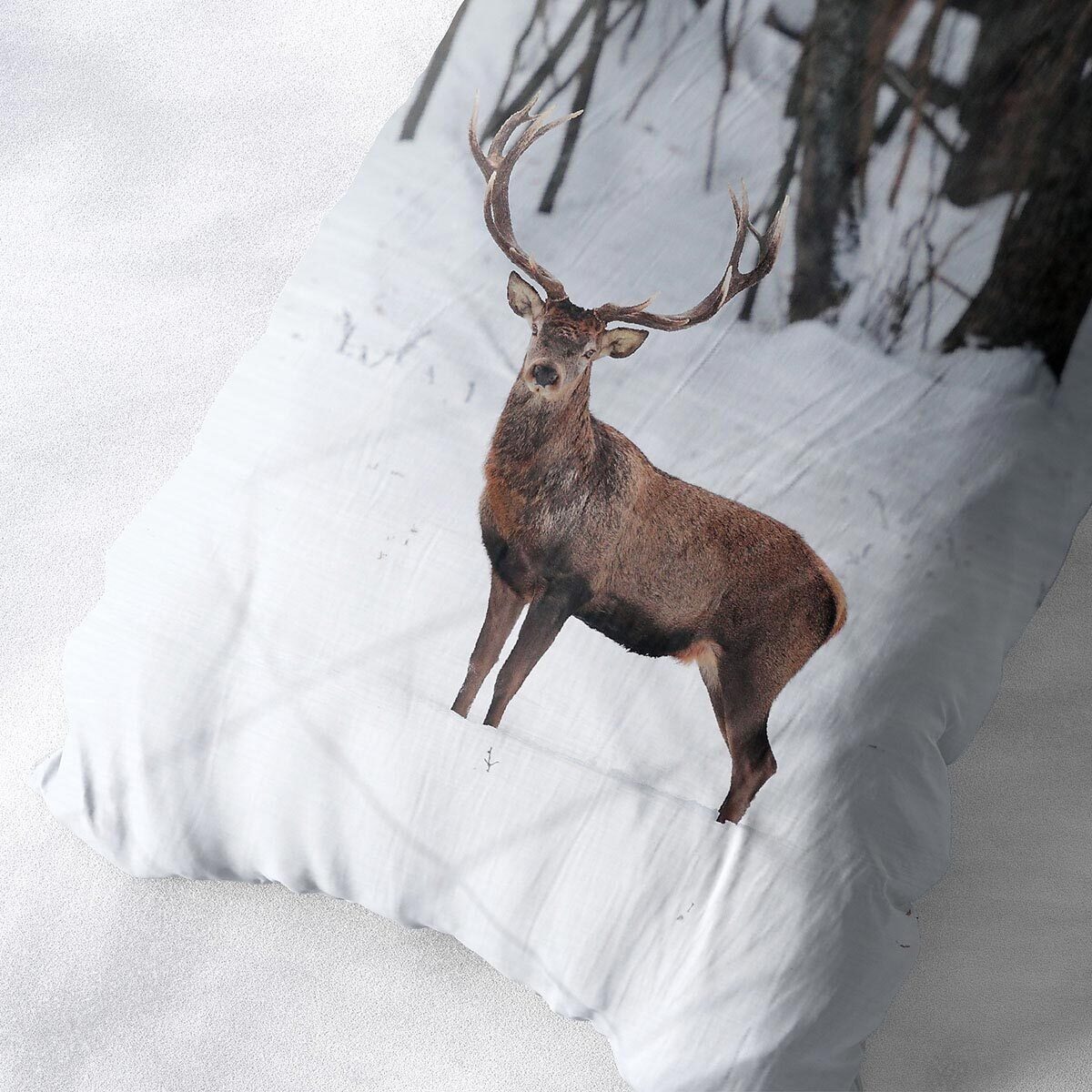 TRAUMSCHLAF Bettwäsche Hirsch, Flanell, 2 teilig, anmutiger Hirsch ...