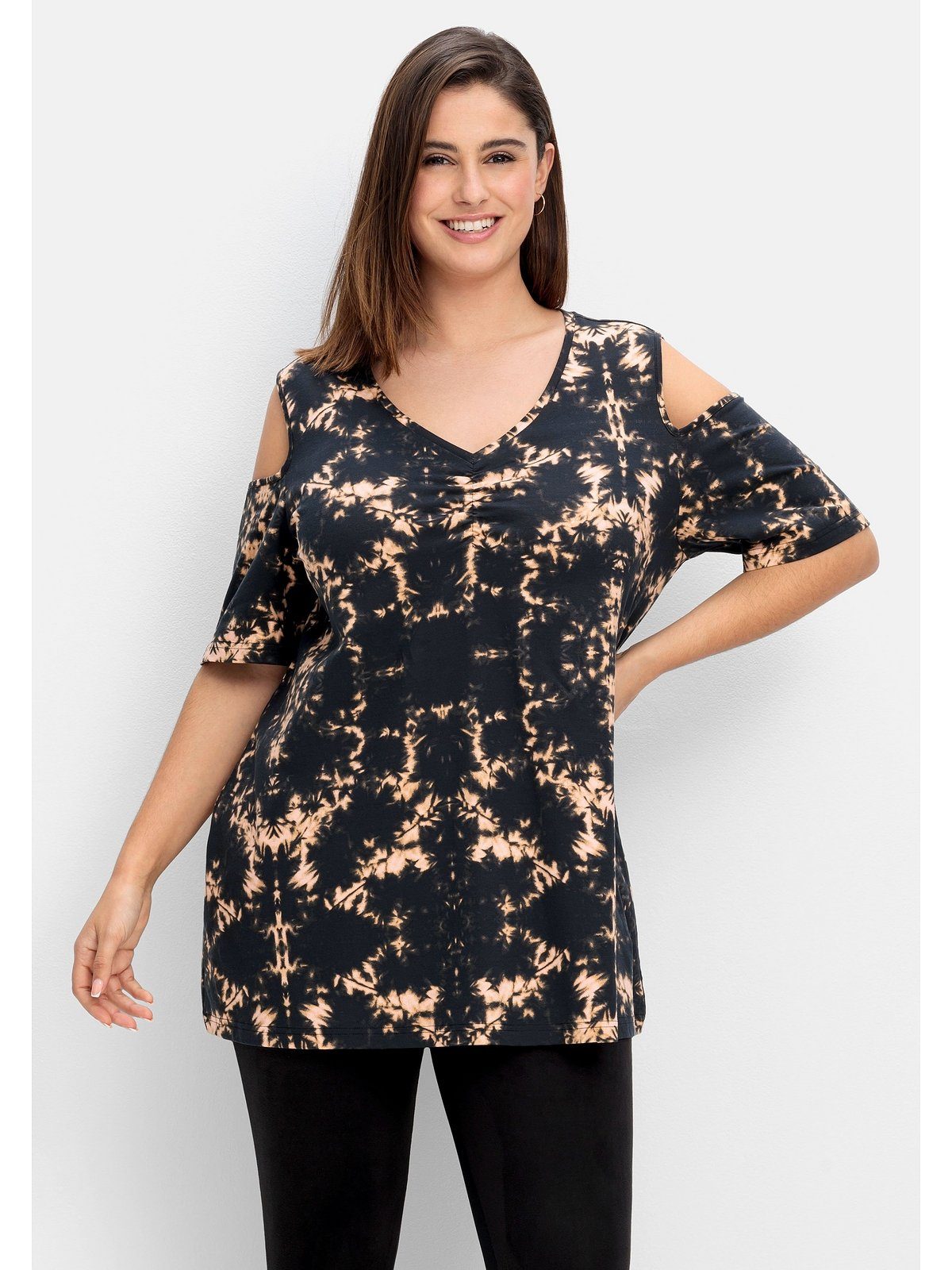 Sheego Longshirt Große Größen Mit Cut Outs An Der Schulter