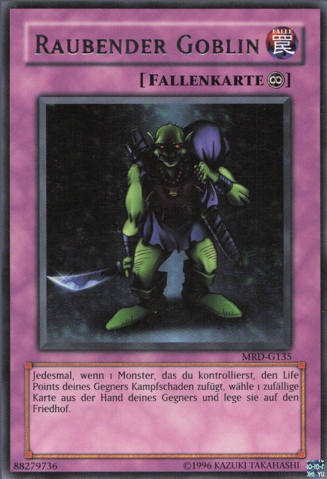 ReCollectibles Sammelkarte YuGiOh Karte Raubender Goblin (V.1), Yu-Gi ... ReCollectibles Sammelkarte YuGiOh Karte Raubender Goblin (V.1), Yu-Gi ...