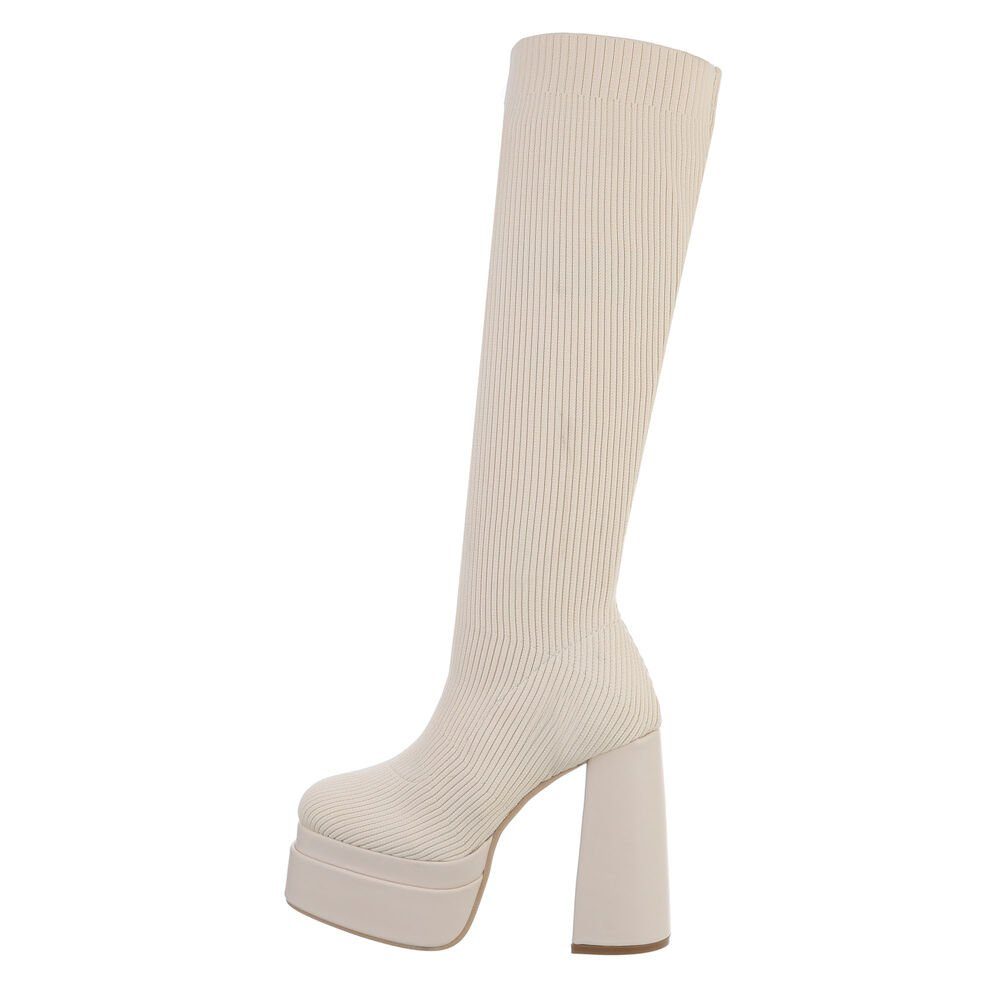 Ital Design Damen Schlupfschuhe Party And Clubwear Stiefel Blockabsatz