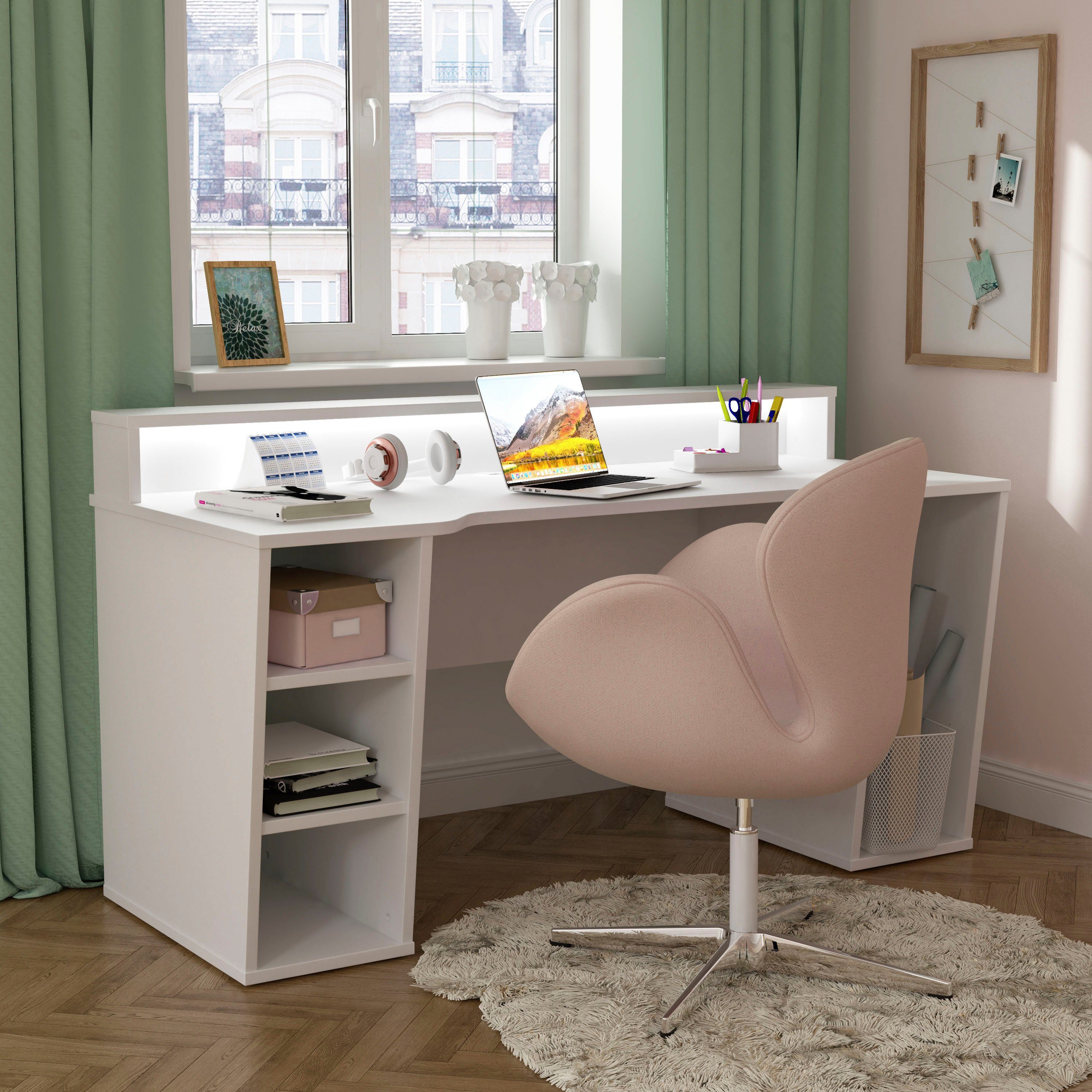 Forte Gamingtisch Tezaur Wahlweise Mit Rgb Beleuchtung Computer Tower