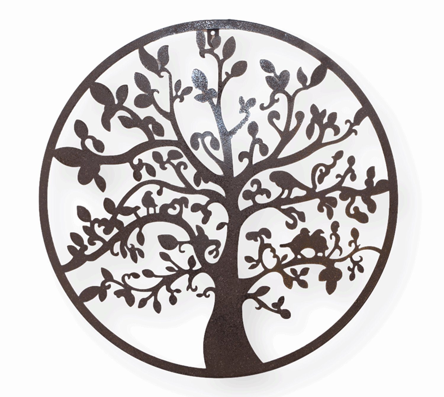 JS GartenDeko Wanddekoobjekt Wanddekoration Metall Baum des Lebens Durchmesser 51 cm Wanddeko