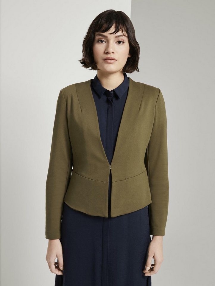 Tom Tailor Mine To Five Blusenblazer Kragenloser Jersey Blazer