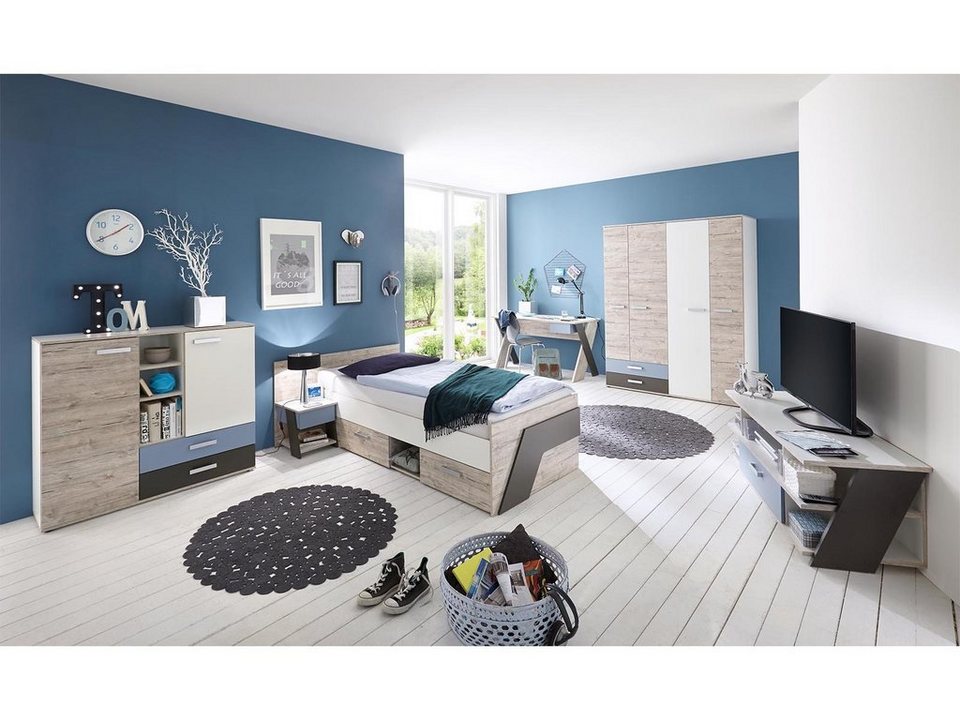 Möbelando Jugendzimmer Set Ferdy 6 St Modernes Jugendzimmer Aus