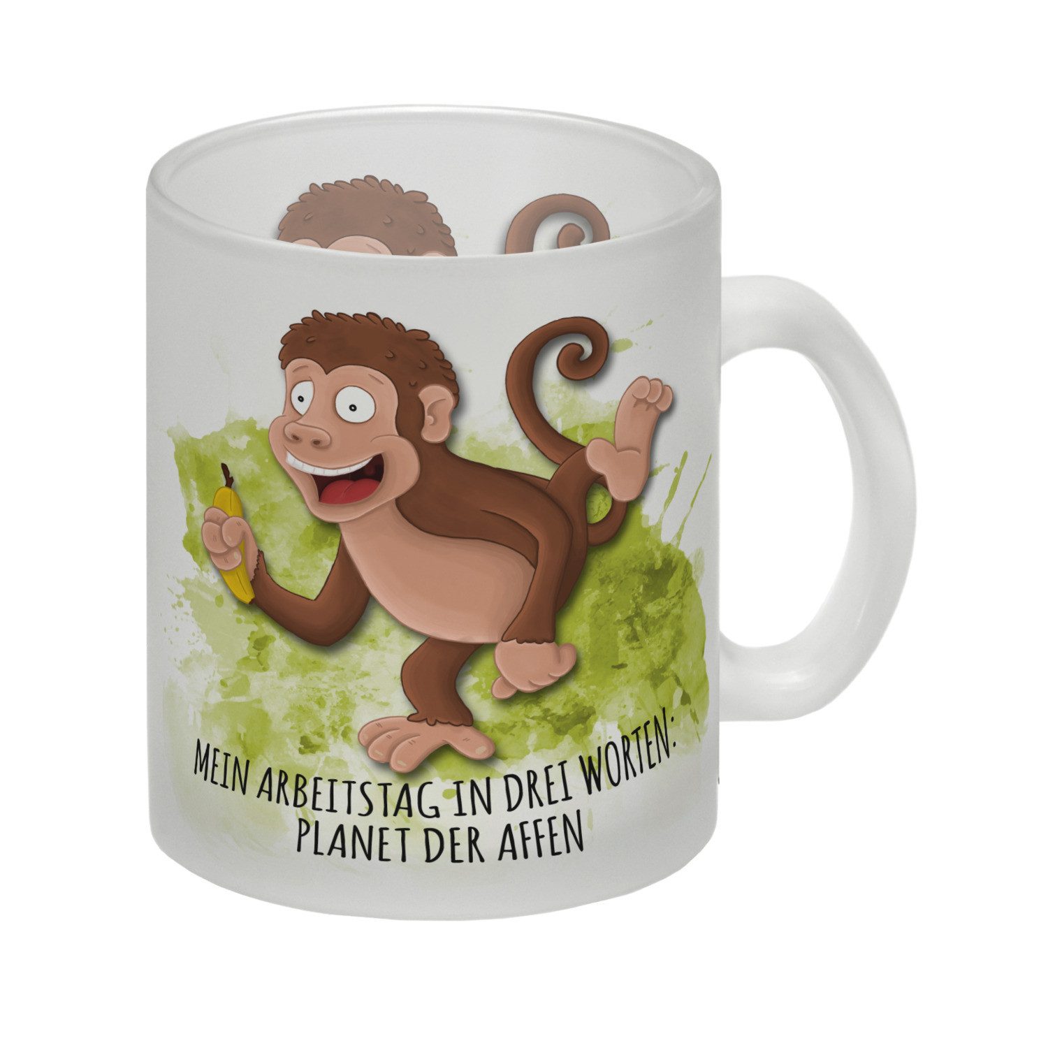 Speecheese Tasse Mein Arbeitstag In Drei Worten Planet Der Affen Glas