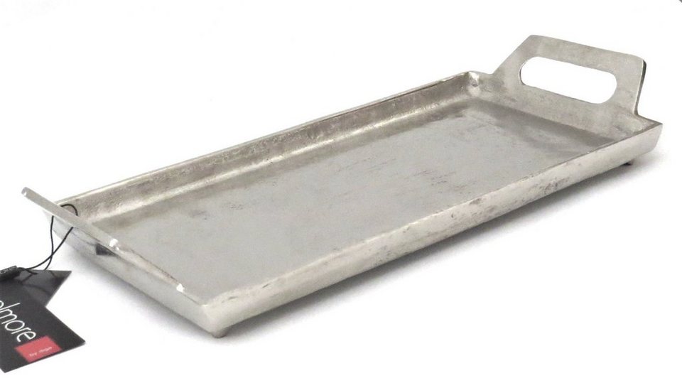 Colmore Dekotablett Tablett Platte Schale Mit Griff Silber Metall Retro